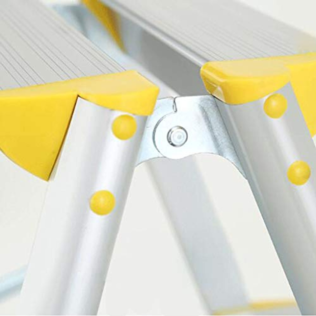 PENGJIE Folding Ladder Step Stool Ladder Stool 2 Step Folding Aluminum Heavy Duty Steel Portable Anti Slip Mat Tread Compact 150 Kg Capacity