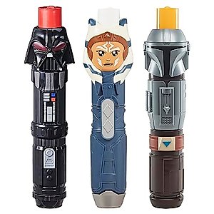 STAR WARS Lightsaber Squad 3-Pack, The Mandalorian, Ahsoka, and Darth Vader Lightsabers, Toys for 4 Year Old Boys and Girls (Amazon Exclusive)