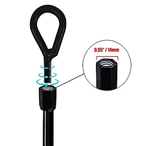 Jayzod Earth Ground Anchor 15 Inch Heavy Duty Earth Anchors Shelters, Canopies,Tents,Swing Sets,Trampoline，4 Pack,Adapter not Included