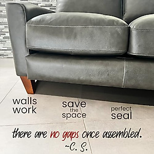 Under Couch Blocker Toy Blocker– See What You’ve Been Missing. Patented Design: Whole Couch Kit - Adjustable Height & Length, Custom Fits All Fixed Furniture, Black Cardboard (21 ft)