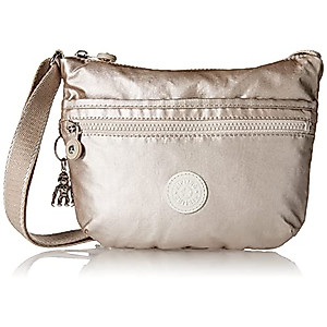 Kipling womens WomenÂ’s Arto Small Bag, Lightweight Everyday Purse, Casual Nylon Shoulder Crossbody Bag, Metallic Glow, 9.75 L x 8.25 H 1.25 D US