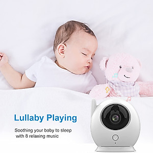 MYPIN Video Baby Monitor with Camera and Audio, Wireless Monitor Camera with 4.3 Inch LCD Screen Night Vision/Two-Way Talk/Temperature Monitor/Lullaby