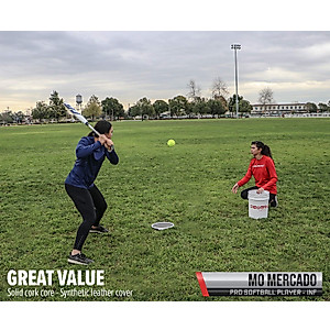 PowerNet Corbin Carroll Practice Softballs | 12 PK Recreation Grade 12" Balls | Perfect for Softball Soft Toss, Batting, Fielding, Hitting, Pitching, Practice or Training (Yellow | 12 Pack)