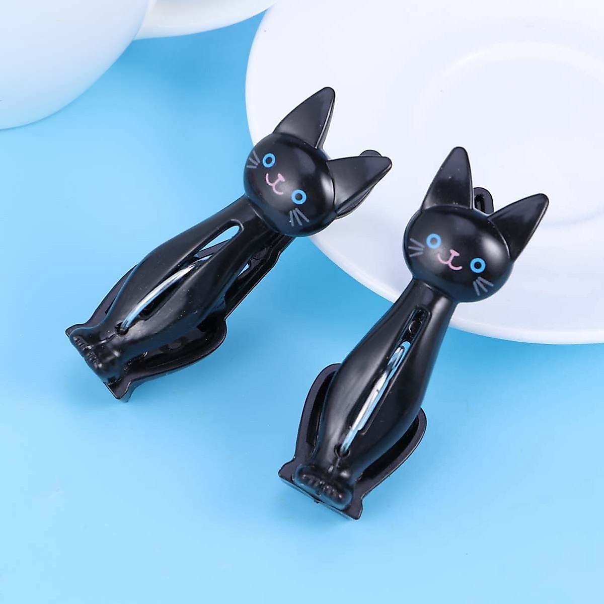 BESPORTBLE Bag Clips Bag Clips Bag Clips Cat-Shaped Bag Clips, 4Pcs Cat Chip Clips for Food Storage, Snack Bag and Chips Bag - Cartoon Cat Clothes Clips Household Sealing Clips Bag Clips Clothespins