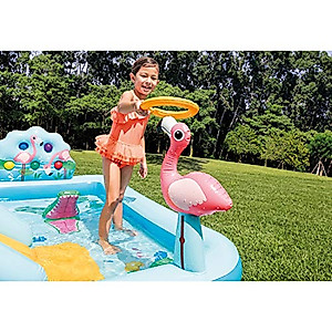 Intex 57161EP 96" x 78" x 28" Inflatable Jungle Adventure Play Center Spray Kiddie Pool for Ages 2 and Up