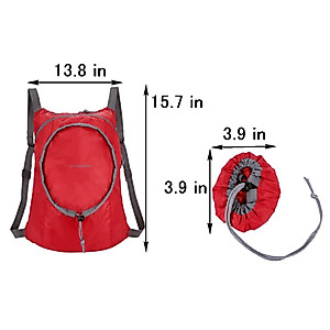 Scotry Ultra Lightweight Packable Travel Backpack, Man Women Foldable Handy Daypack for Camping Outdoor Hiking Cycling (Orange)