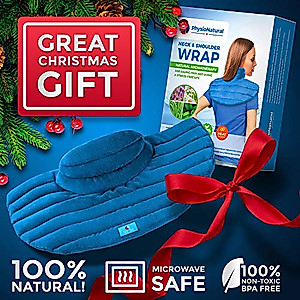 Weighted Neck and Shoulder Wrap - Instant Relief for Tension and Stress, Migraines, Headaches, Aches, Spasms, Arthritis, Stiffness - Deep, Penetrating Muscle Relaxation with Herbal Aromatherapy