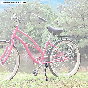 Lumintrail Center Mount Bike Kickstand - Fits 24-29 Inch Bicycles - Bike Kick Stands for Adult Mountain, Cruiser and Road Bike - Quick Adjust Height Kickstand