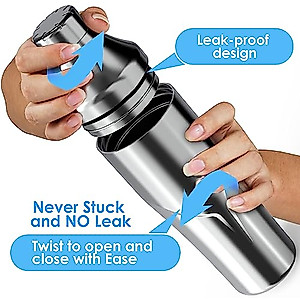 Cocktail Shaker Haraye Premium Vacuum Insulated Stainless Steel Martini Shaker Cocktail Shaker Bar Set 18/8 Drink Shaker Home Margarita Shaker Bar Shaker Alcohol Shaker Can be Used for Gifts