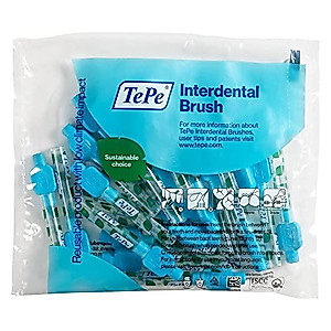 TEPE Interdental Brushes Original | Size 5-0.8mm | 1 Pack of 20 Brushes (0.6 mm, Blue)