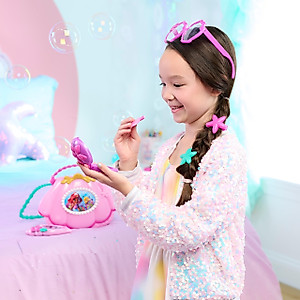 Disney Junior Ariel Mer-Mazing Bag Set, Dress Up and Pretend Play, 8-Pieces Pink Toy Purse, Kids Toys for Ages 3 Up by Just Play