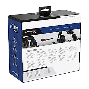 HyperX Cloud Flight – Wireless Gaming Headset for PS5 and PS4, Up to 30-hour battery, Memory foam ear cushions and premium leatherette, Noise-Cancelling Microphone with LED Mic Mute