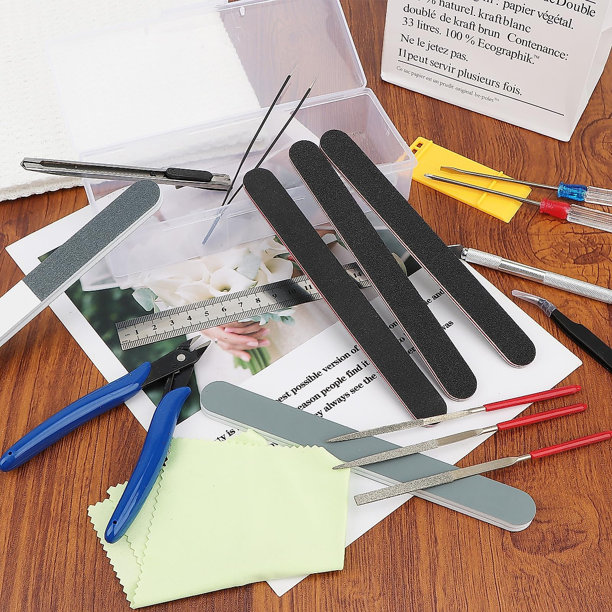 55Pcs Professional Model Tools Kit for Gundam, Modeler Basic Tools Craft Set Hobby Building Tools Gundam Model Tools Kit for Basic Model Building, Repairing and Fixing