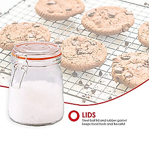 Mason Jar With Lid (Clear), By Home Basics | Single Mason Jar For Pickles, Sauces, Jelly, Condiments, and Snacks | Holds Four Cup, Medium