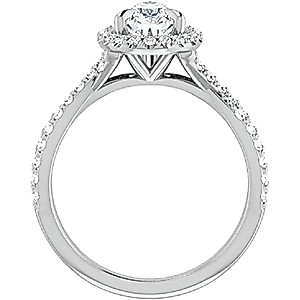 Sparkx Diamond 3.00 CT Pear Shaped Moissanite Engagement Ring, Halo Anniversary Ring, Twisted Vintage Promise Wedding Ring, 925 Sterling Silver Gift For Her (8)
