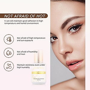Eyelash Extension Primer Lash Cleanser, Protein Oil Remover, Longer Adhesive Bonding Power Retention, Semi-Permanent Lash Extensions Supplies 15ml by Sam&Helen