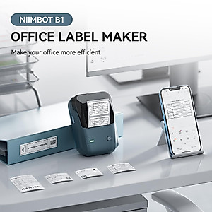 NIIMBOT B1 Label Maker Machine with Tape, 2" Portable Sticker Printer for Home School & Small Business, Compatible with Phones & PC