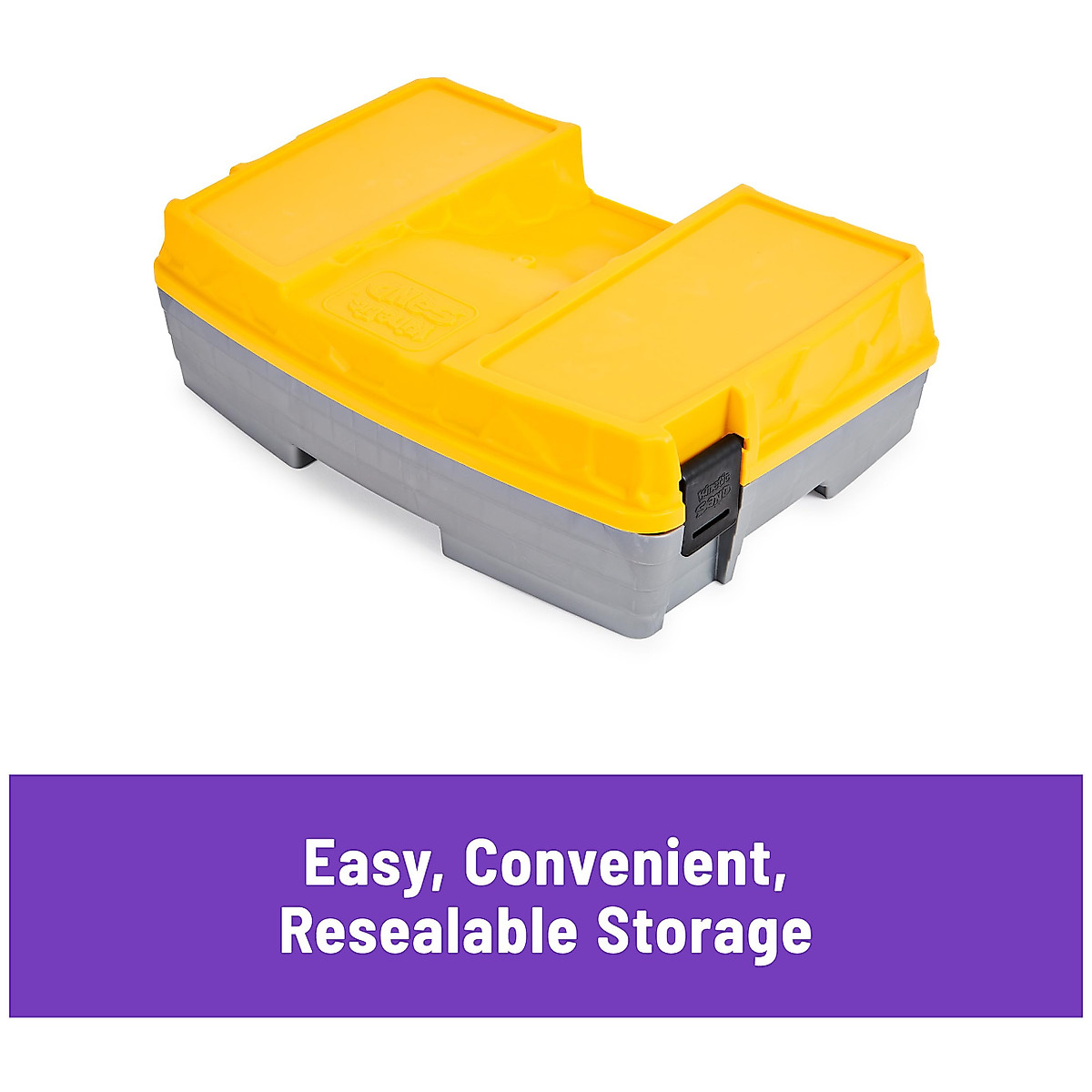 Kinetic Sand, Construction Site Folding Sandbox with Toy Truck and 2lbs of Play Sand, Sensory Toys for Kids Ages 3 and up