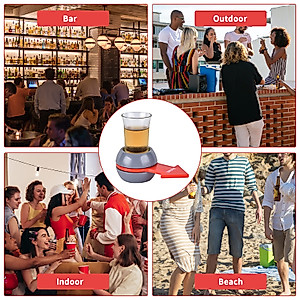 CRETVIS Shot Spinner Spin The Shot Fun Drinking Game Spin Shot Game Party Games for Adults Includes 1 oz Shot Glass