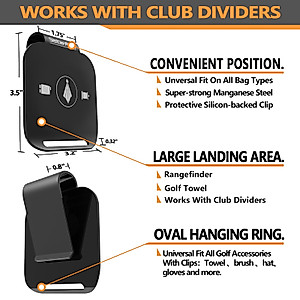 SisterAling Golf Bag Metal Landing Pads for Magnetic Golf Towel,Golf Rangefinder,Golf Flask,Golf Speaker- Quick Access to Magnetic Golf Equipment and Accessories-Gift for Golfers-US Patent