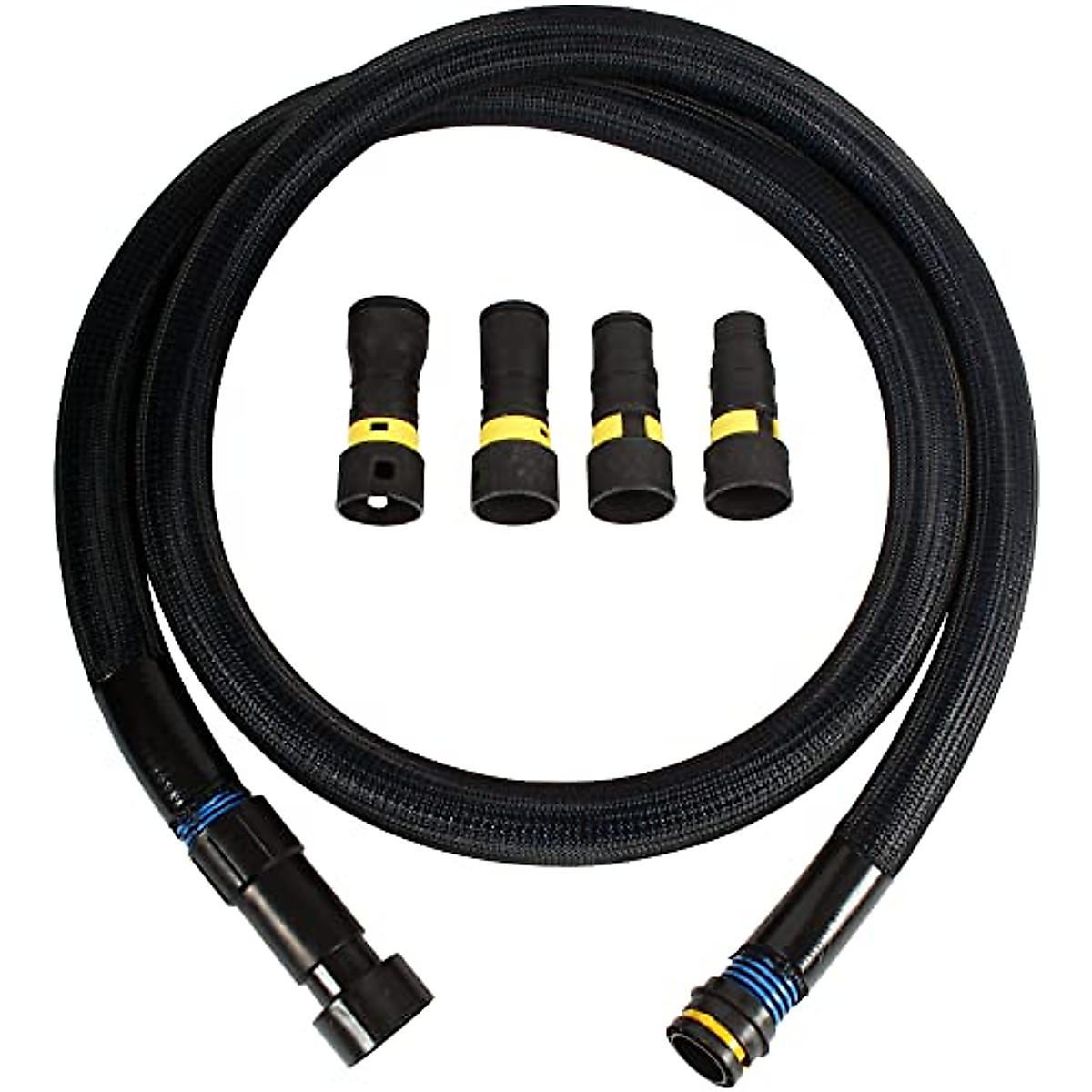 Cen-Tec Systems 95545 Antistatic Vacuum Shop Vacs with Expanded Multi-Brand Power Tool Adapter Set, 10 Ft. Hose with Protective Sleeve, Blue