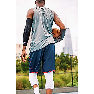 McDavid Elbow and Arm Compression Sleeve with HEX padding. For Basketball, Football, Baseball and more. Knit Airflow and UV Protection