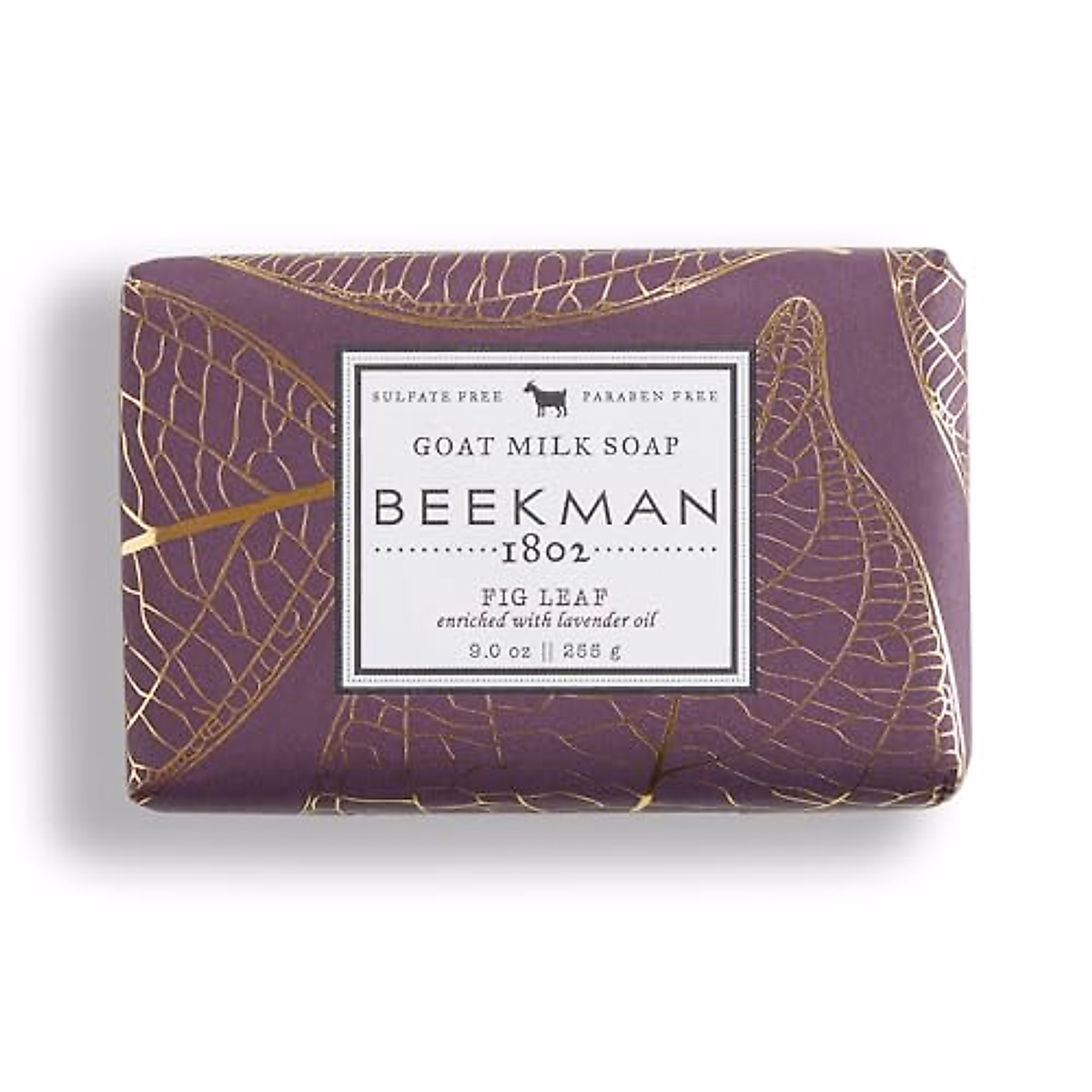 Beekman 1802 Goat Milk Body Soap Bar, Fig Leaf - Scented - 9 oz - Nourishes, Moisturizes & Hydrates - 100% Vegetable Soap with Lactic Acid - Good for Sensitive Skin - Cruelty Free
