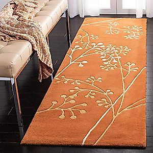 SAFAVIEH Soho Collection 2'6" x 8' Rust SOH305D Handmade Premium Wool Runner Rug