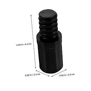 Cabilock 3pcs Mop Head Whisk Broom Handle Threaded End Threaded Handle Tips Handle Tips for Extension Poles Push Broom Handle Threaded Tip Repair Kit Tips for Handle Connector Plastic Black