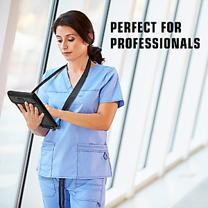 USA Gear Tablet Sleeve - Tablet Carrying Case with Open Front Design & Shoulder Strap - Compatible with Samsung Galaxy Tab 9.6, iPad 5th-9th Gen, 9.7" iPad Air 2 and iPad Pro, and More 9" Tablets