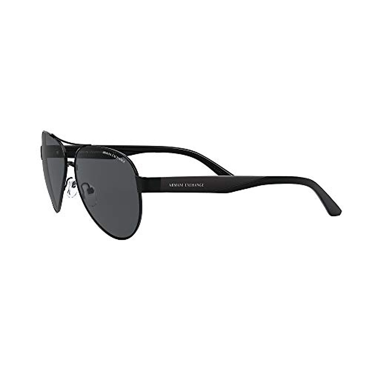 A|X ARMANI EXCHANGE Men's AX2034S Aviator Sunglasses, Black/Grey, 59 mm