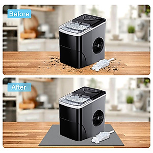 Mat for Ice Makers Countertop, Mat for Under Ice Maker Absorbent Drying Mat for Kitchen Appliance, Nugget Ice Maker Machine Mat, Small Portable Ice Maker Mat, 19''x12'', Grey