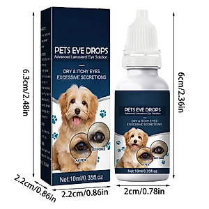 BTAKANPP Dog and Cat Eye Wash Eye Drops for Dogs and Cats to Flush and Soothe Eye Irritations, Dog Tear Stain Cleaner, Safe for All Animals (1PCS)