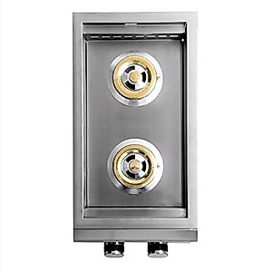 Heavy-Duty Stainless Steel Outdoor | Blaze Double Side Burner Propane LP Grill Barbeque | LED Lights Thermometer | Best Of Backyard For Grilling Masters | BLZ-SB2LTE-LP