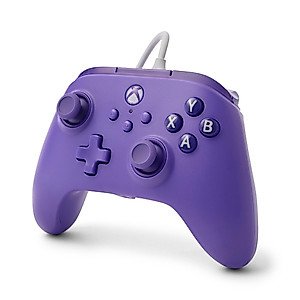 PowerA Wired Controller for Xbox Series X|S - Violet, gamepad, video game/gaming controller, works with Xbox One, Officially Licensed