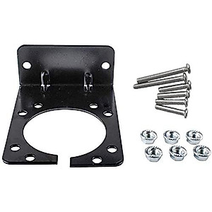 4 Flat to 7 Blade Trailer Light Adapter, Wiring Reverse Plug Connector with Mounting Bracket for Car Truck RV Side to Trailer Side Towing Solutions, RV 7 Pin to 4 Pin Trailer Adapter