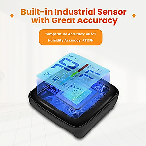 SMARTRO SC42 Professional Digital Hygrometer Indoor Thermometer Room Humidity Gauge & Pro Accuracy Calibration