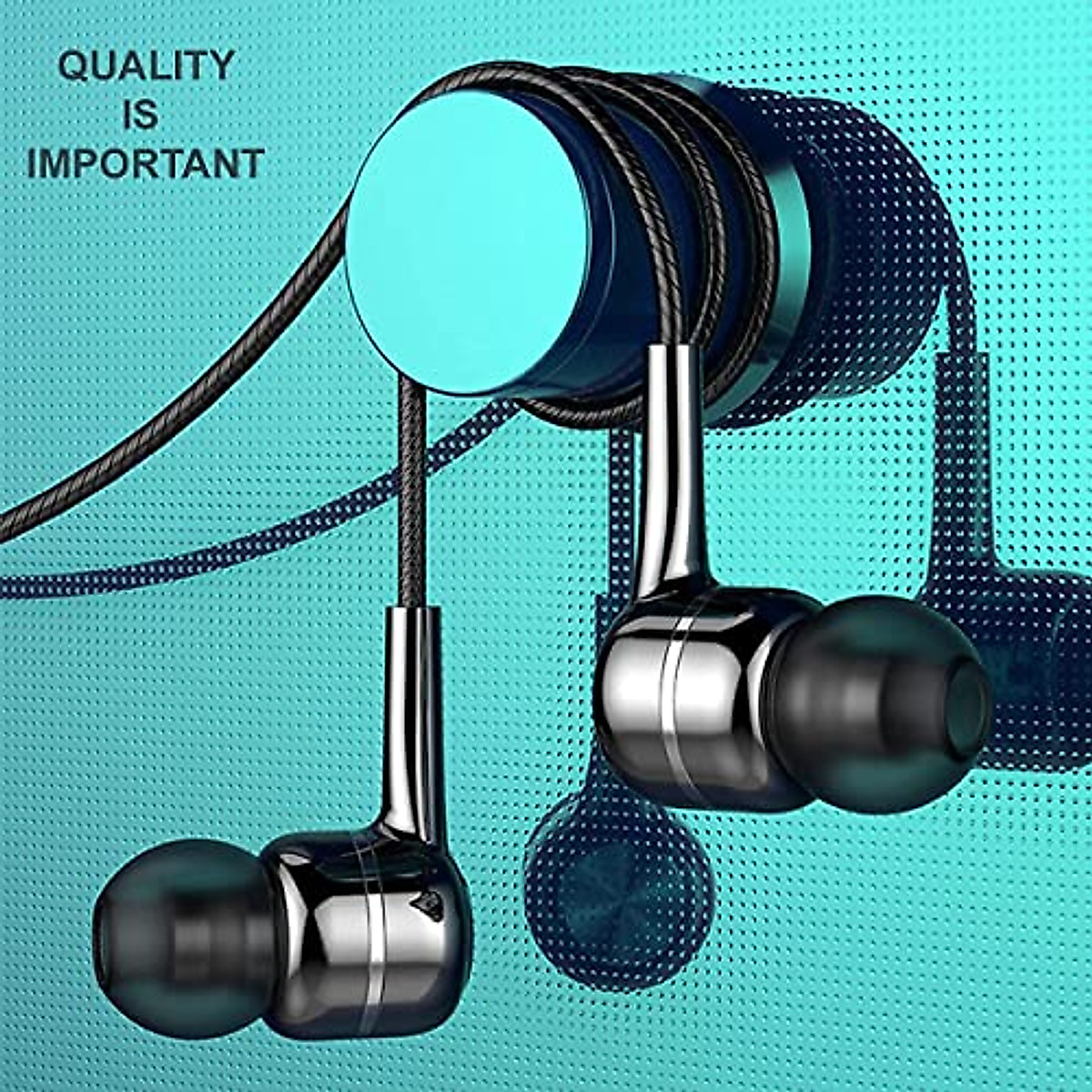 kolodosa Ear Buds for Laptop - 4 Pack Earphones with mic Wired Headphones and Microphone Sport Gym Running Workout Earbuds fits iPhone Android Kids Computer PL 3.5 Jack chromebook pc