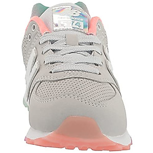 New Balance Kids 574 V1 70s Racing Lace-up Sneaker, Summer Fog/Lemon Haze/Uv Glo, 2.5 US Unisex Little