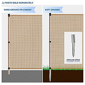 E&K Outdoor Fence Screen for Veggie Garden Backyard Chicken Yard Mesh Net Safety Fence Barrier for Dogs Rabbits Puppy Balcony Deck Patio Porch 3'H x 129'L Orange