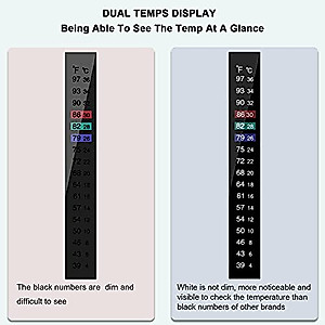 Dbgogo Brewing Aquarium Thermometer Strip, 7 PCS 39℉ to 97℉ & 4℃ to 36℃ Clear Crystal Numbers Adhesive Brewing Aquarium Temperature Sticker for Sticking on Fish Tank/Wine/Beer/Kombucha Jars Bottles