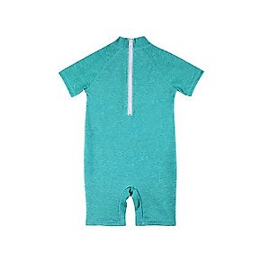 Baby Toddler Boys Bathing Suits One-Piece Zip Swimsuit Short Sleeve Rash Guard Swimwear Sunsuits with UPF50+ Sun Protection for Summer Beach (Lightning,3-6M)