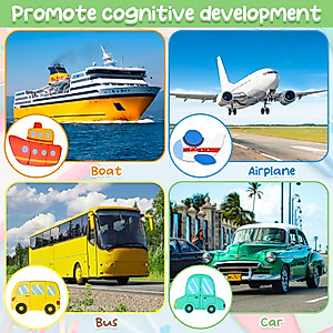 Wooden Puzzles for Toddlers 1-3, Educational Preschool Puzzle Toy, Each Set of Jigsaw Puzzles Contains 4 Patterns, Backside Can be Used as a Drawing Board