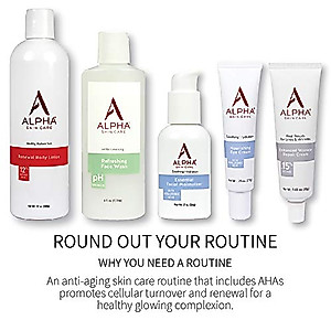 Alpha Skin Care Moisturizing Body Wash | Anti-Aging Formula | Glycolic Alpha Hydroxy Acid (AHA) | Vitamin E & Aloe Vera | Conditions & Soothes | For All Skin Types | 12 Fl Oz