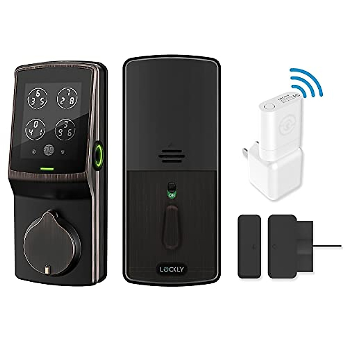 Lockly Secure Pro, Wi-Fi Smart Deadbolt, Keyless Entry Door Lock, PIN Genie® Keypad, 3D Biometric Fingerprint Sensor, Auto Lock - Venetian Bronze (PGD728WVB)