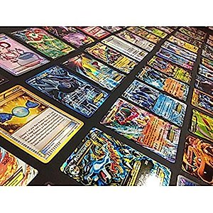 Pokemon TCG : 100 Card LOT Rare, COM/UNC, Holo & Guaranteed EX, MEGA OR Full Art