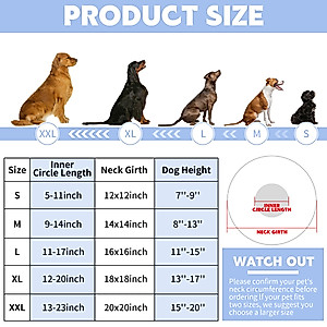 MABOZOO Waterproof Dog Cone, Blue Shark Dog Cat Pet Cone Collar Recovery Collar for Dogs and Cats After Surgery, Lightweight E-Collar Protective Collar to Stop Licking (XXL)