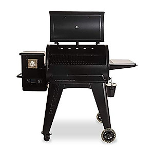 PIT BOSS PB850G Wood Pellet w/Fitted Grill Cover and Folding Front Shelf Included, 850 sq. inch, Black