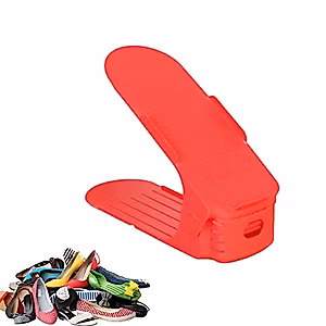 Shoe Slots Organizer | Adjustable Double Layer Storage Shoe Organizer Holder,Shoe Rack Holder 3-Level for Closet Organization Moluo