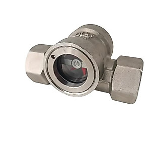 Sight Water Flow Indicator BSP Stainless Steel 304 with Plastic Impeller(1")